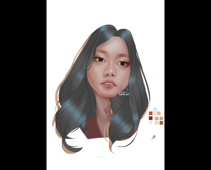 Paint simple semi realistic art game portraits by Lukieart | Fiverr