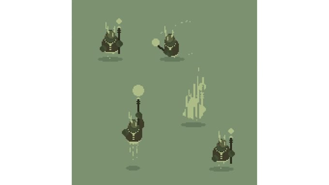 Do pixel art character design, pixel sprite sheet animation, rpg game asset