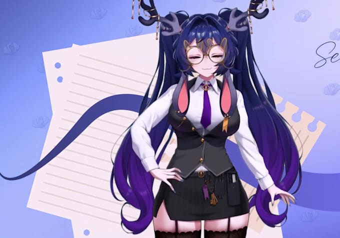 Create a high quality custom vtuber model, rigging with professional 2d ...