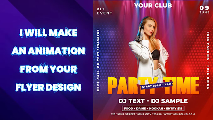 Animated your flyer event, poster, social media promotions by ...