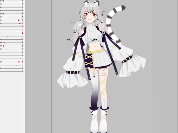 Draw 2d vtuber model, live2d rigging, 2d vtuber animated model by ...