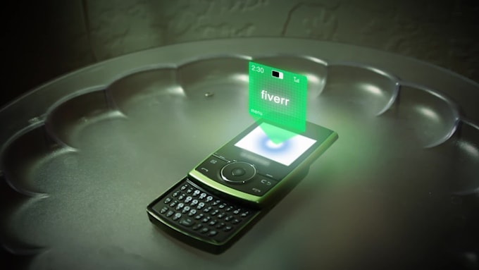 Make this futuristic projection video with your text by Korey14 | Fiverr