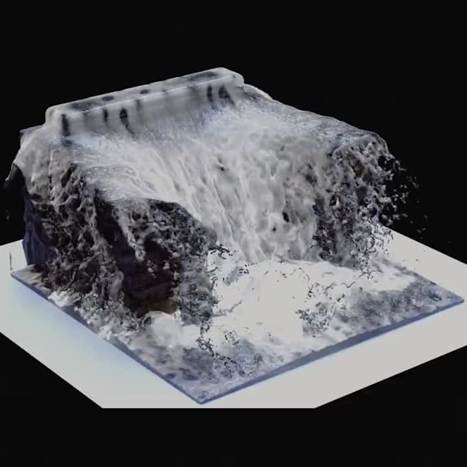 Render 3d realistic cgi water simulation, 3d water product, 3d liquid ...