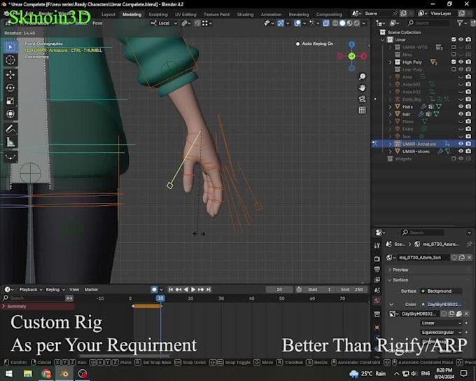 Rig 3d character in blender for animation by Skmoin | Fiverr
