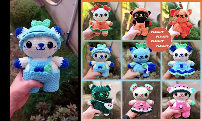 Design custom plush toy cute plushies stuffed animal oc plush character ...