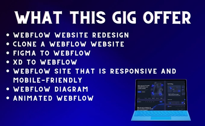 Turn your design into a responsive webflow website by Jamiee_pro | Fiverr