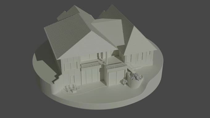 Design house or building model, stl file for 3d printing by Zayn ...