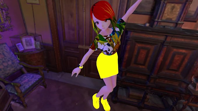 Do 3d model vtube vstream vrchat avatar animation rigging by ...