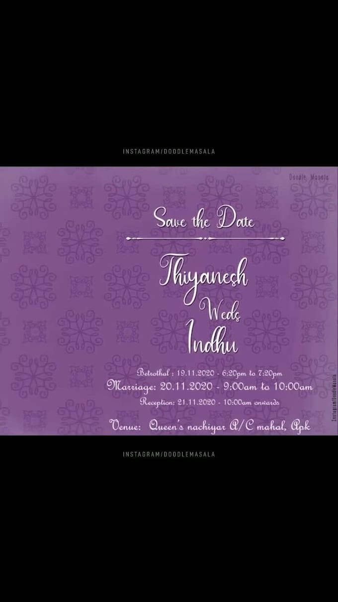 Create a cinematic wedding motion poster for e invite by Doodlemasala ...