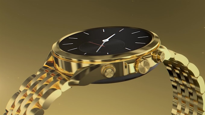 Create 3d watch animation video ads 3d watch design watch model watch ...