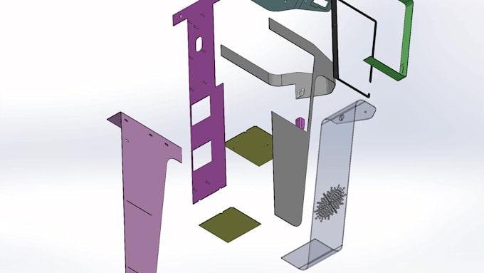 Do sheet metal design 2d drawing within 24hours by Walkerhassan | Fiverr