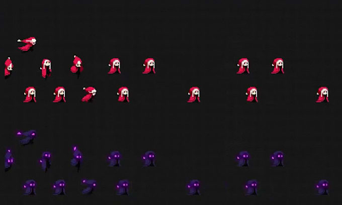 Make sprite sheet animation, pixel art character sprite pixel 2d game ...