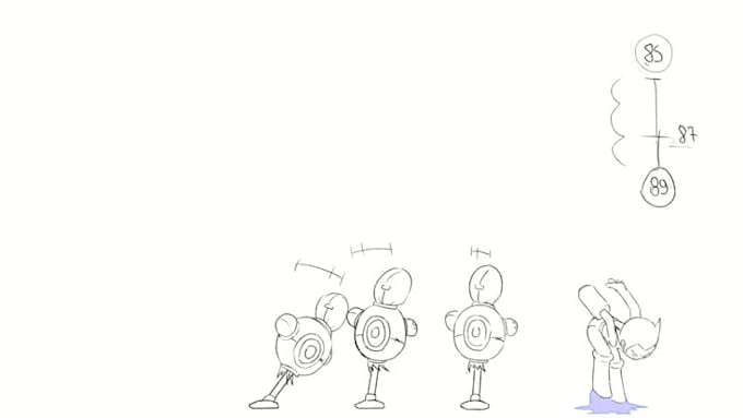 Create 2d line art, 2d animation, line art, line art animation hand ...