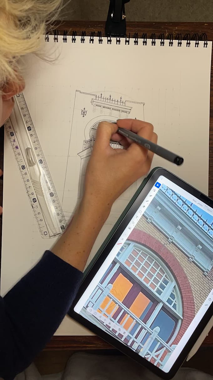 Create a unique drawing of your house by Blaquedotdesign | Fiverr