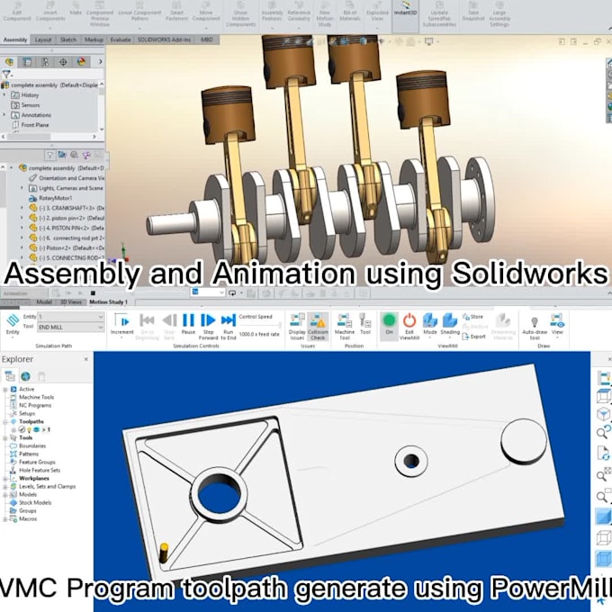 Do cad 2d, 3d design and machining toolpath for cnc machine by Hamzashah777 | Fiverr