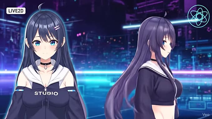 Design and rig live 2d vtuber model and 3d vtuber vrchat avatar in ...