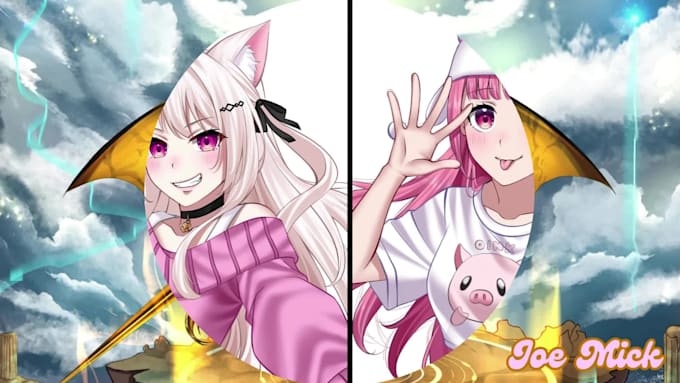 Draw anime art character for fanart oc pfp vtuber manga illustration ...