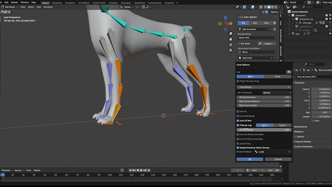 Professionally rig a 3d quadruped character by Malik_ali_nawaz | Fiverr