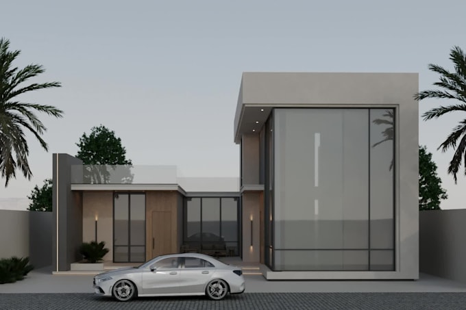 Create 3d realistic exterior render for your house by Mahmoud1213 | Fiverr