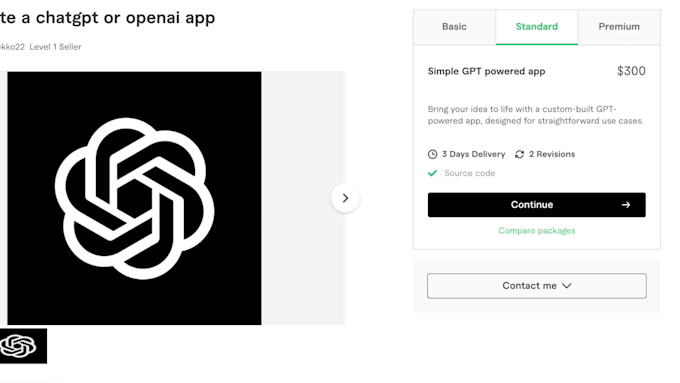 Create a chatgpt or openai app by Dekko22 | Fiverr