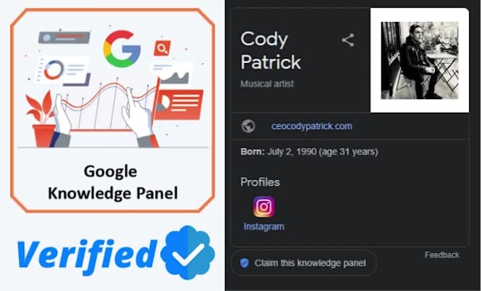 Make google knowledge panel for you by Najmashahin | Fiverr