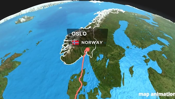 Create map animation, animated travel route, vector map using geolayer ...