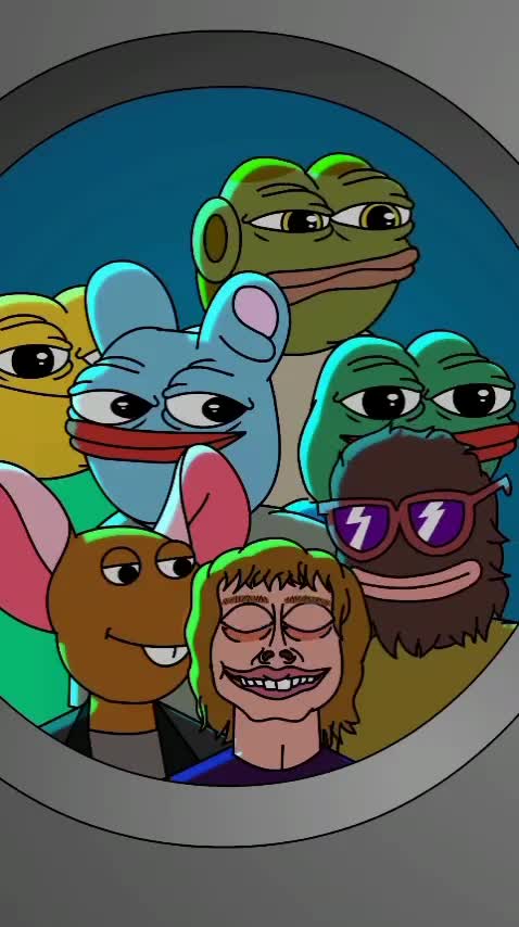 2d meme coin art, crypto meme coin animation, funny meme, 2d memecoin ...