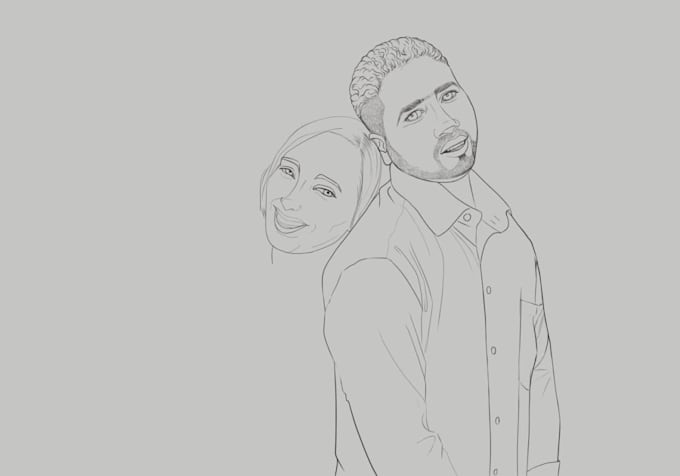 Drawing a custom portrait by Clozanoart | Fiverr