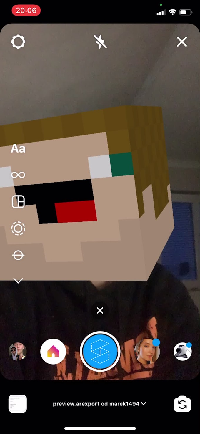 Make instagram filter with your minecraft head for you by Susiar | Fiverr