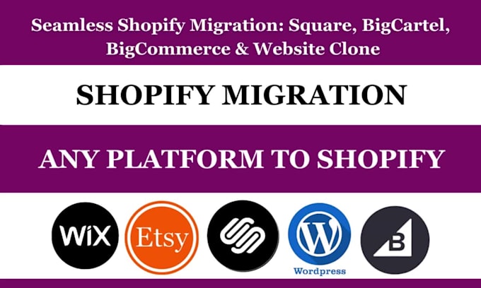 Do shopify migration bigcartel bigcommerce migrate to shopify clone website by Cartakrane | Fiverr