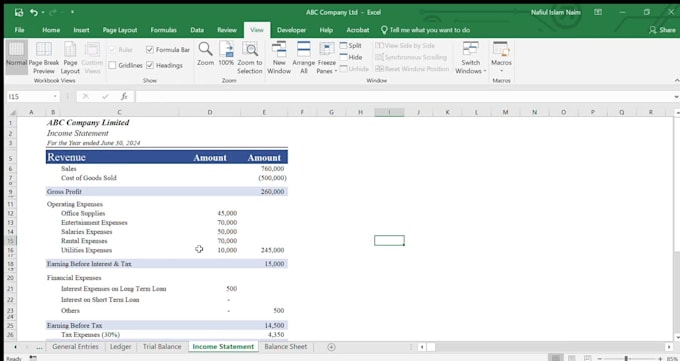 Automate your financial statement with microsoft excel by ...