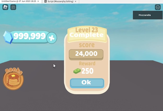 Design a roblox ui for you by Mozzacali | Fiverr