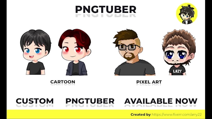 Create custom premium pngtuber in cartoon and pixel art style by Arry22 ...