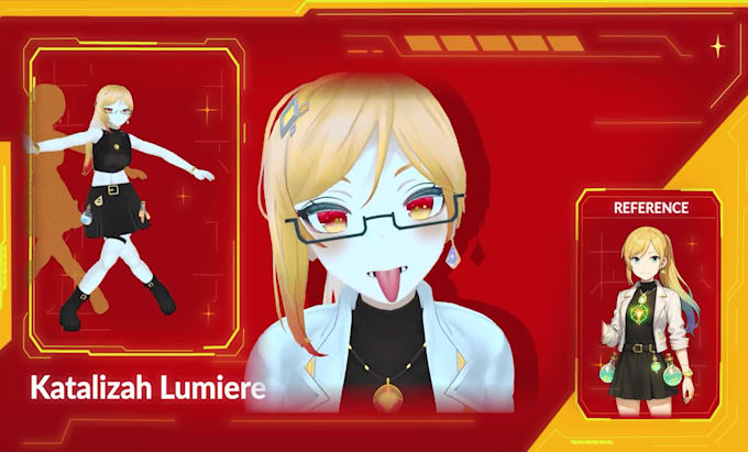 Make a custom 3d vtuber model with full body rig, blendshapes, and vrm file