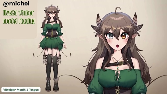 Draw and rig vtuber model,live2d model,2d vtuber model,live2d rigging ...
