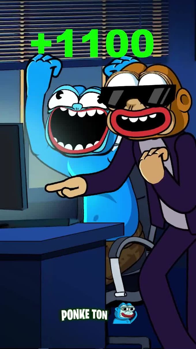 2d meme coin animation crypto meme video, meme art, solana meme wojak ...