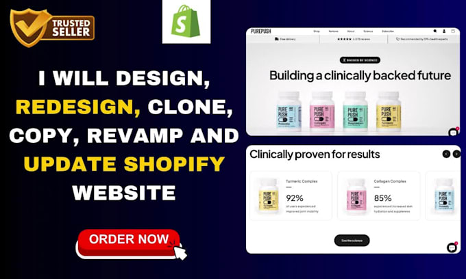 Design, redesign, clone, copy, revamp and update shopify website store by Developertech07 | Fiverr