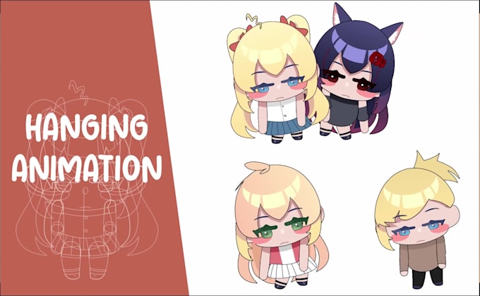Make chibi hanging animation for your character you want by Adamsagu ...