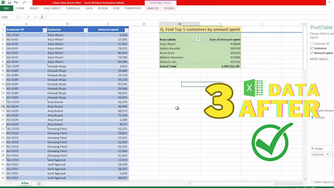 Clean, merge and organize excel or csv data within 30 mins by Manugupta45 | Fiverr