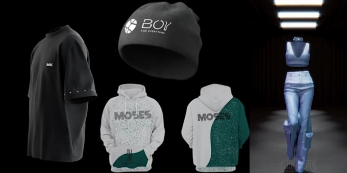 Do 3d clothing mockup 360 animation and clo3d fashion design animation ...