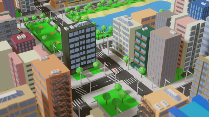 Create 3d low poly environment scene with blender by Wonderarts_msk ...