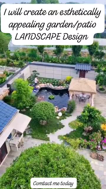 Design 3d landscape, modeling, rendering, site plan layout, plot plan ...