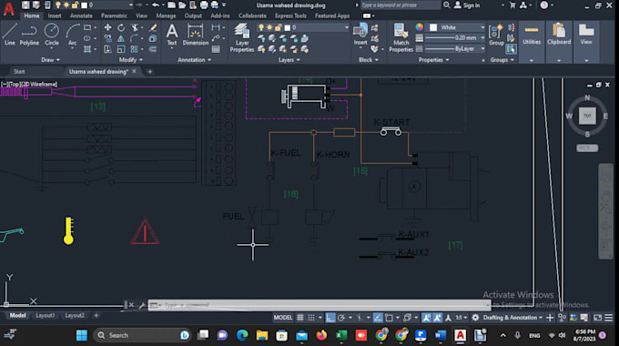 Draw electrical wiring and control wiring diagrams by Usamahashmi789 ...