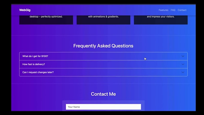 Design a stunning one page responsive website by Lukenapparillo | Fiverr