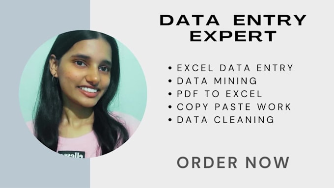 Do excel data entry data mining copy paste and data cleaning and convert pdf by Shubhada18 | Fiverr