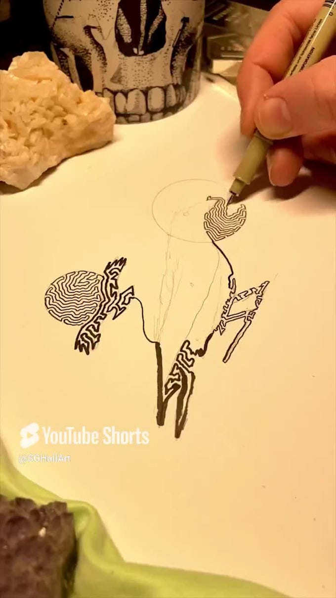 Make a tattoo design with a single line by Sghallart | Fiverr