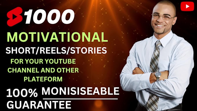 Create 1000 motivational youtube shorts by Haziqnaeem265 | Fiverr