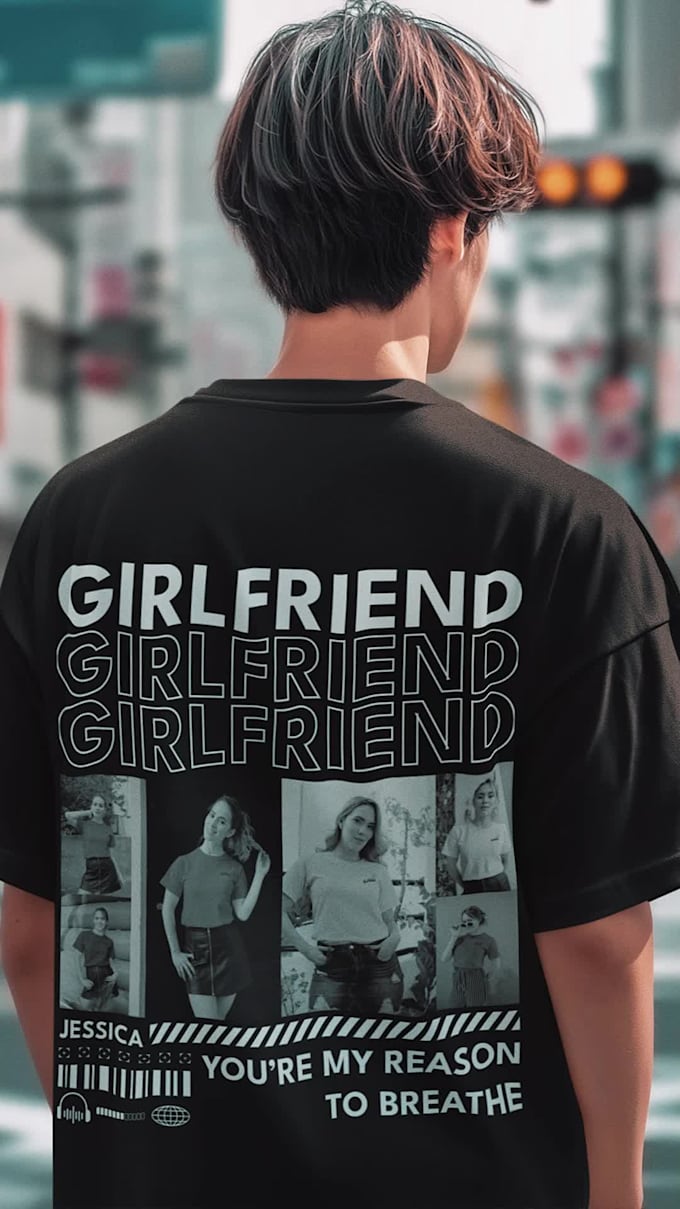 Create a custom girlfriend photo collage with your quote and name by ...