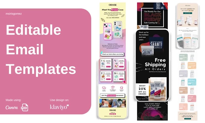 Create trendy, custom, editable email design template by Msirisgomez ...