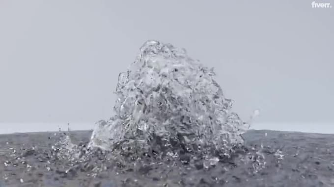 3d water simulation 3d liquid simulation 3d fluid animation 3d product ...